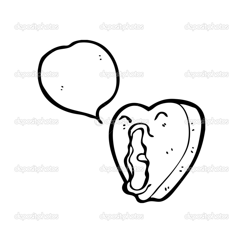 Screaming heart cartoon Stock Vector by ©lineartestpilot 21561663