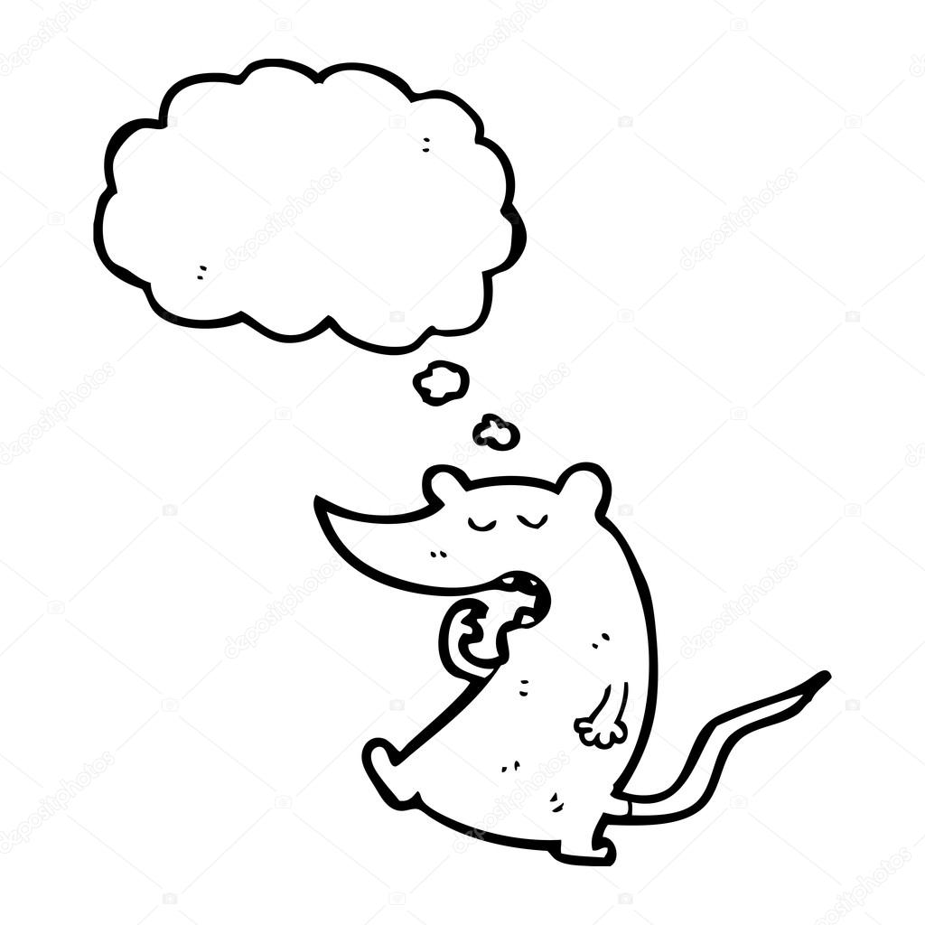 Cartoon rat with thought bubble Stock Vector Image by ©lineartestpilot ...