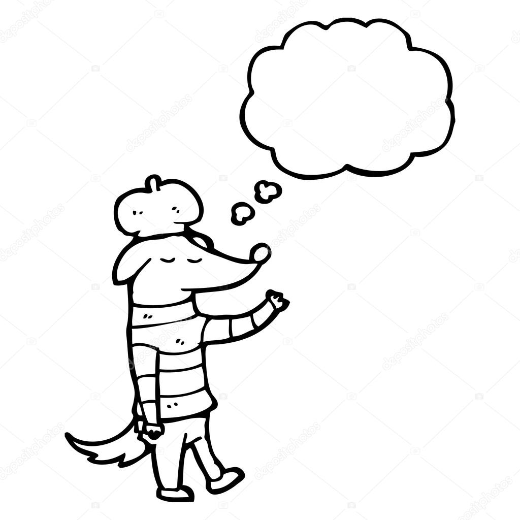 Cool french jazz dog with thought bubble Stock Vector Image by ...