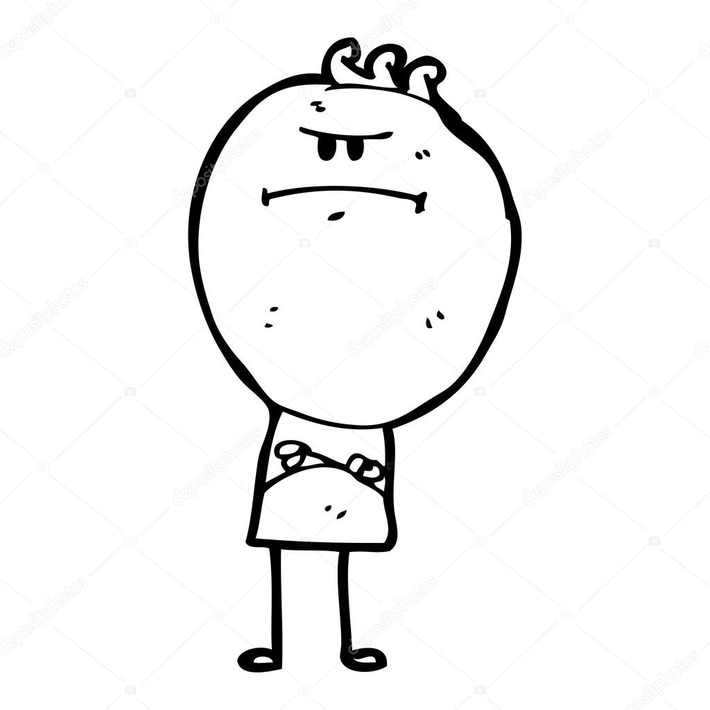 Mean, grumpy man cartoon Stock Vector Image by ©lineartestpilot #21571117