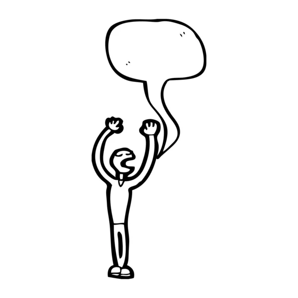 Stick man with speech bubble — Stock Vector © lineartestpilot #20156851