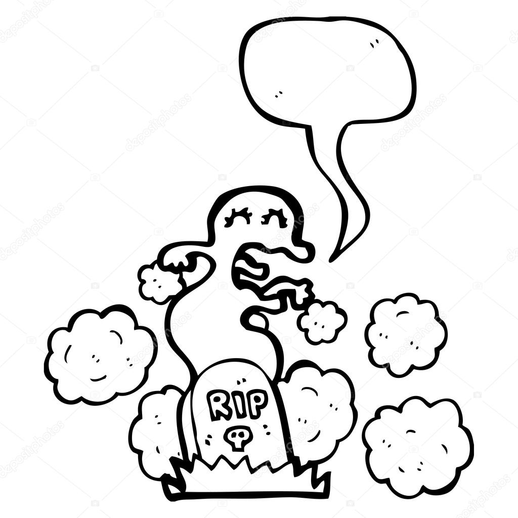 Ghost rising from grave cartoon Stock Vector Image by ©lineartestpilot ...