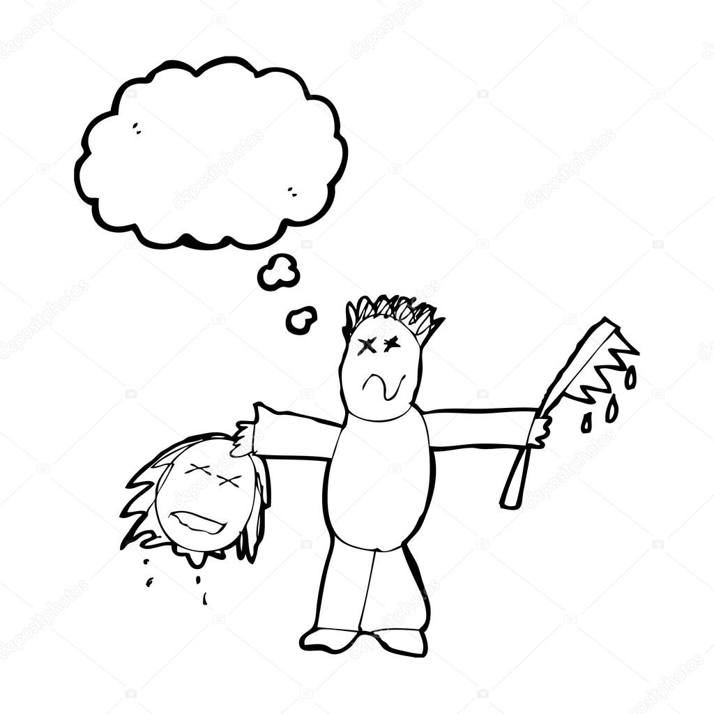 Child's drawing of a horror movie Stock Vector by ©lineartestpilot 22149273