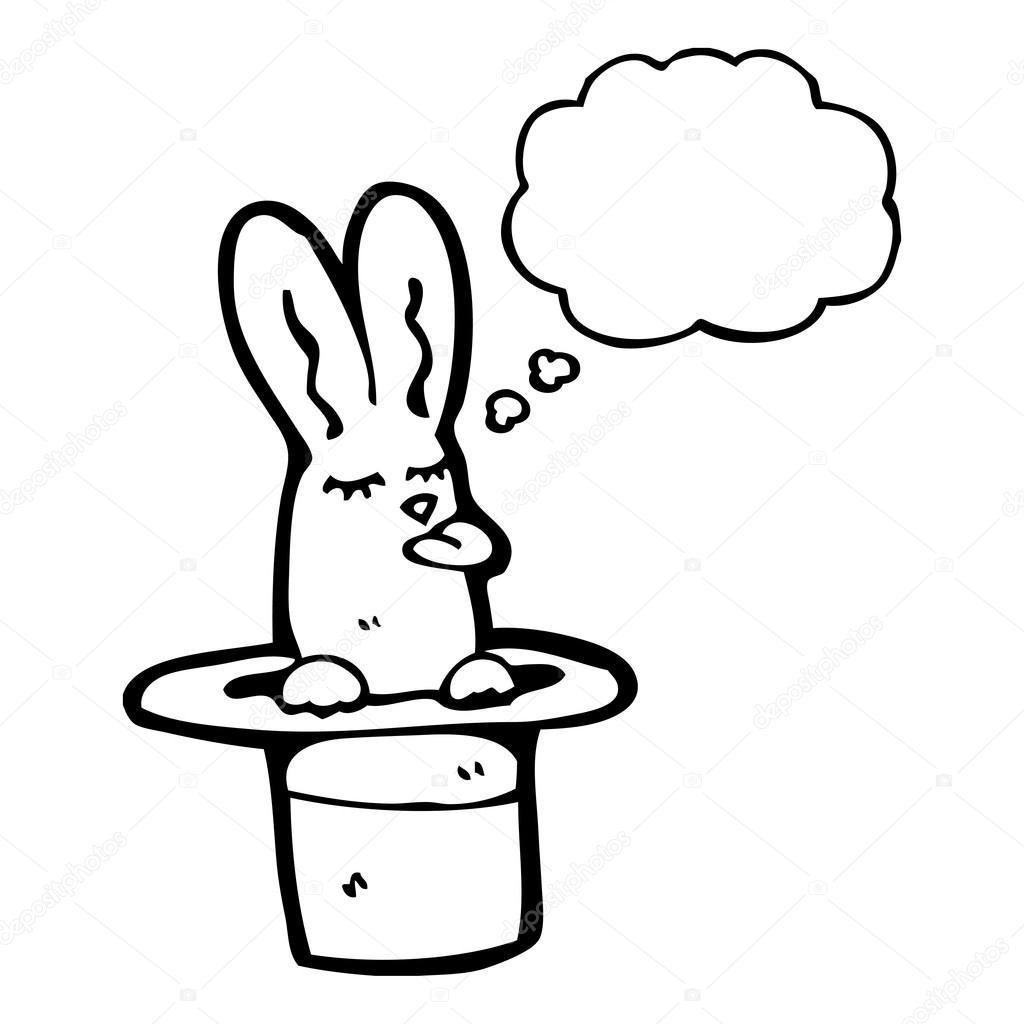 Cartoon rabbit in top hat Stock Vector Image by ©lineartestpilot #22149347