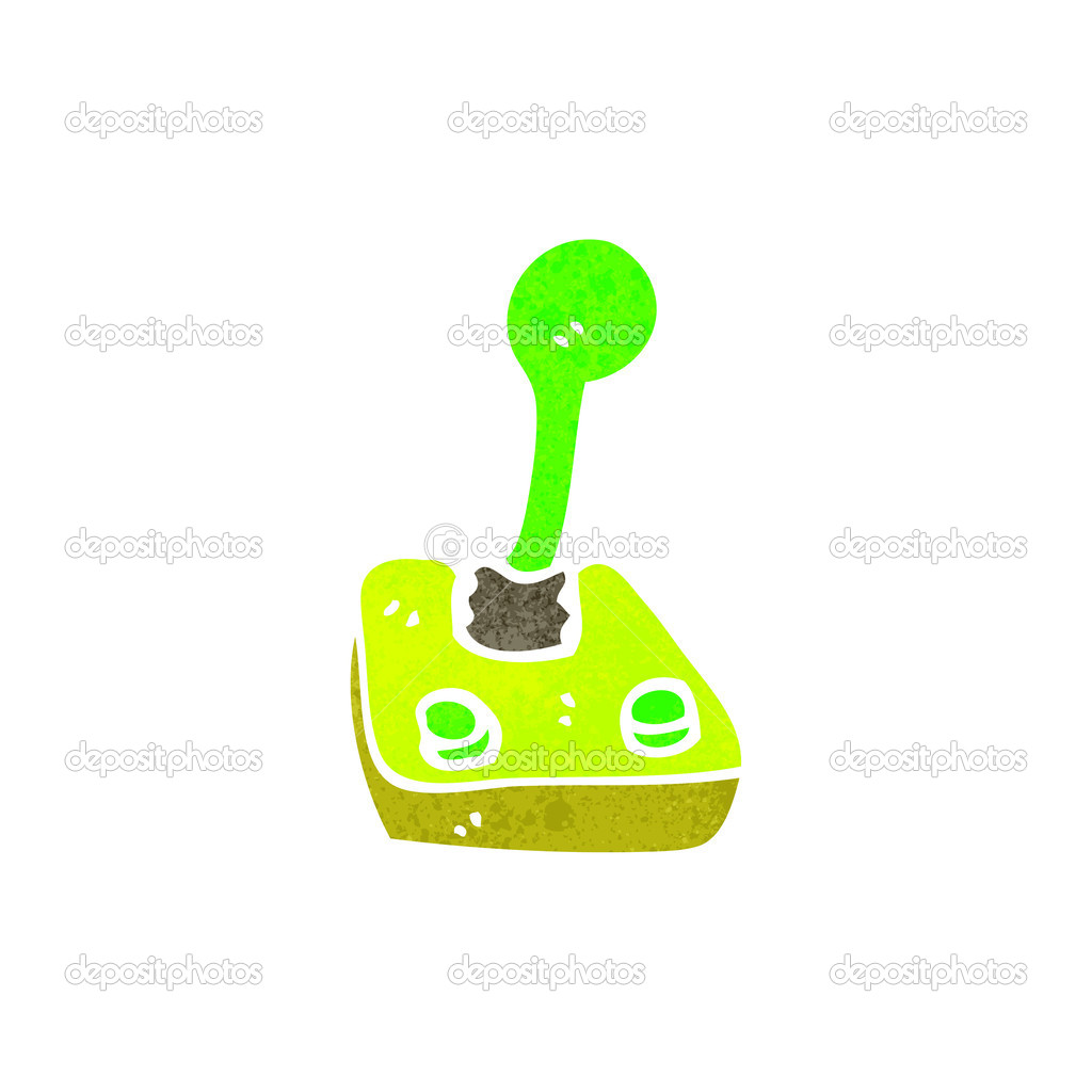 Retro cartoon joystick Stock Illustration by ©lineartestpilot #28784743