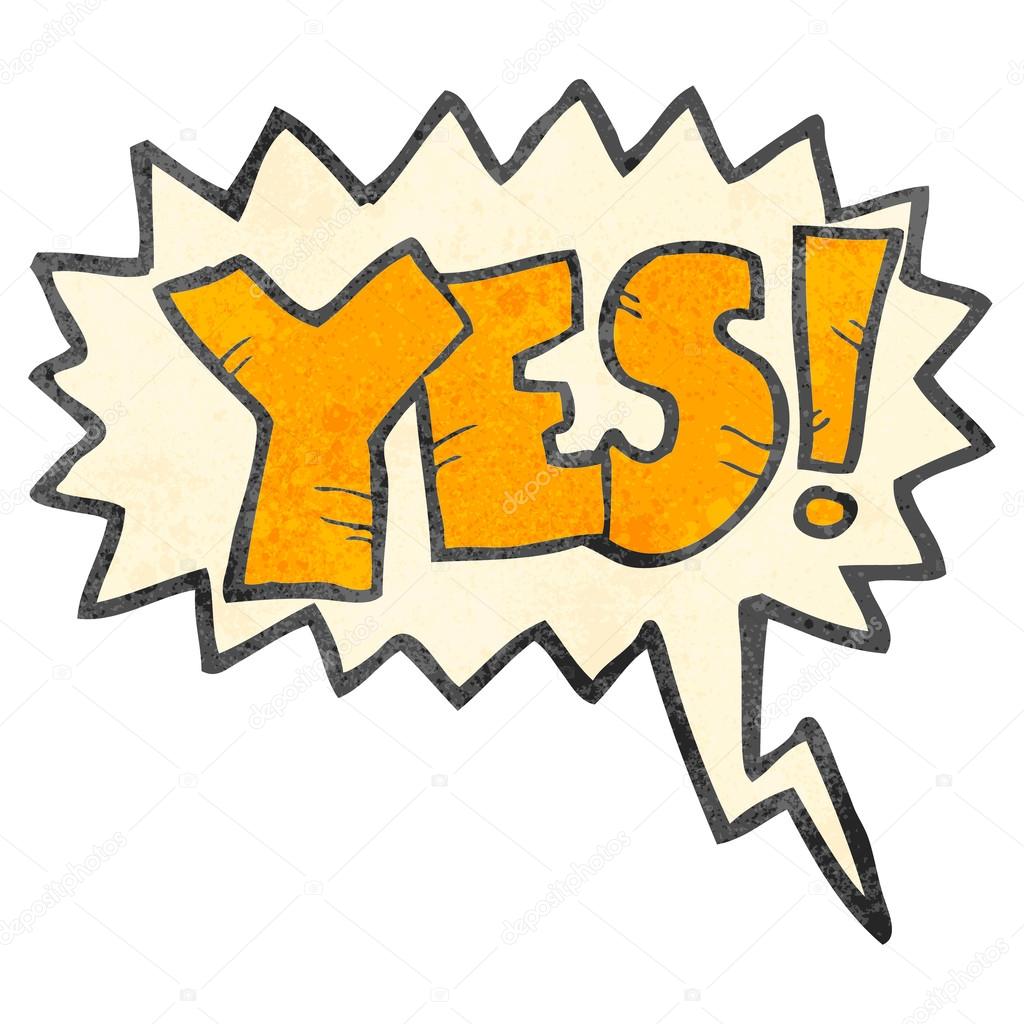 Caricatura retro cómic sí grito 2024