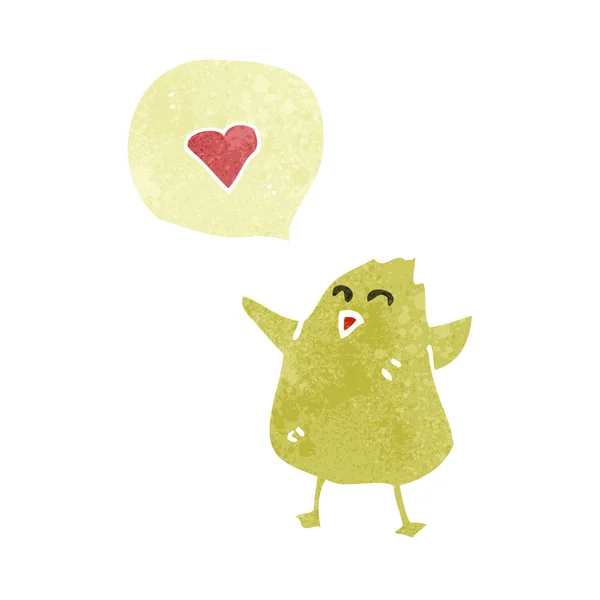 Chick With Heart — Stock Vector © Embosser 1793170