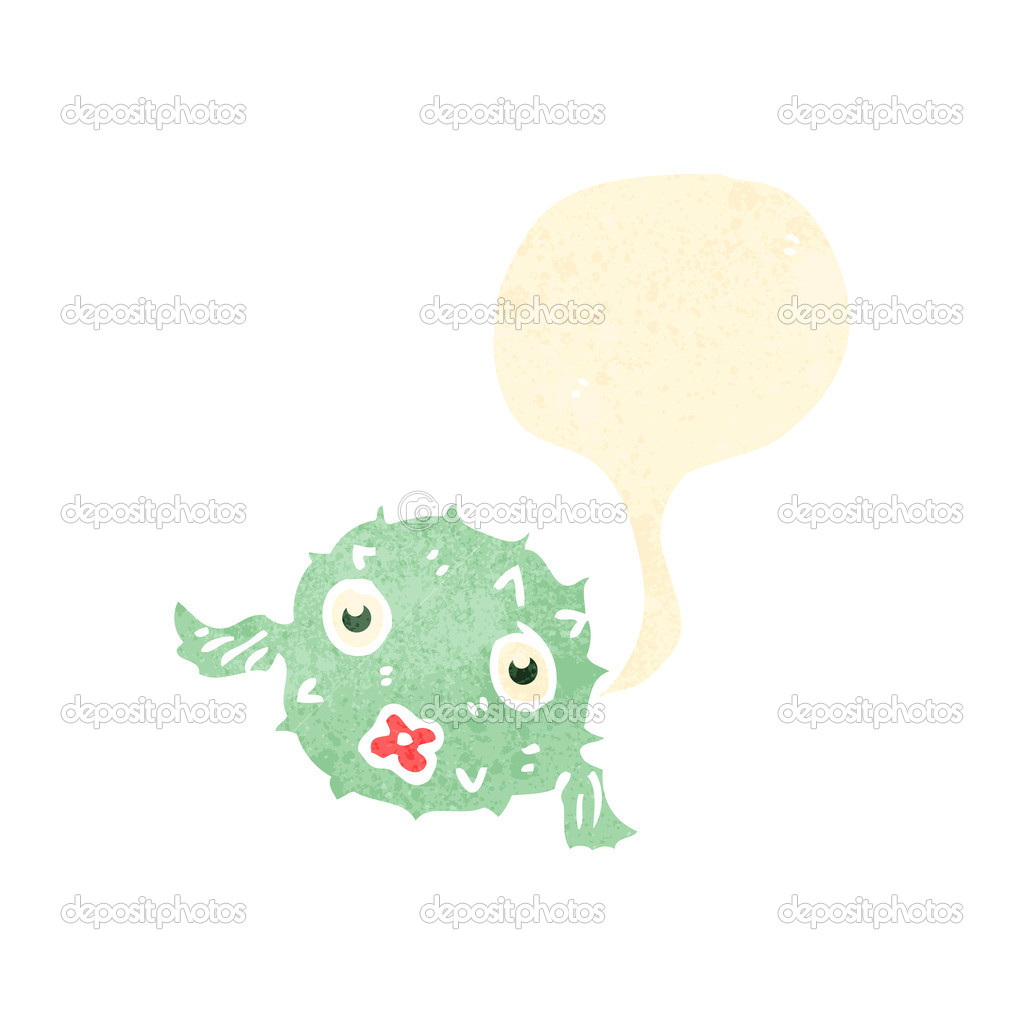 Funny puffer fish retro cartoon Stock Vector Image by ©lineartestpilot ...