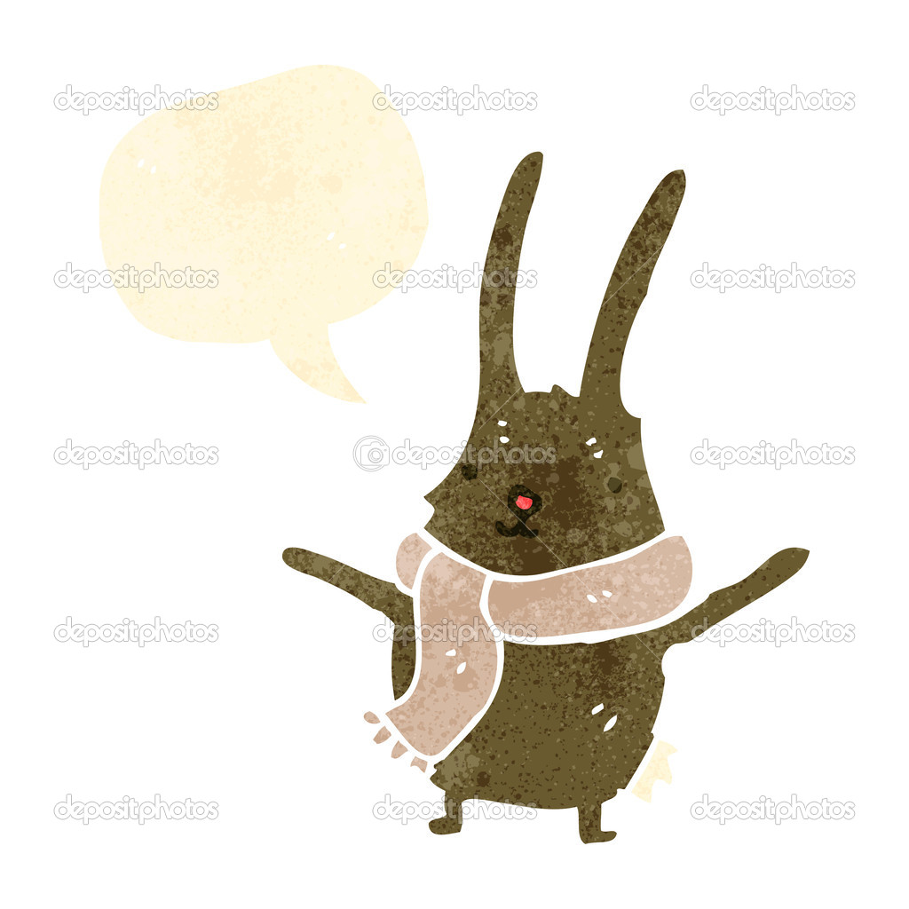 Cute rabbit retro cartoon Stock Vector Image by ©lineartestpilot #28848123