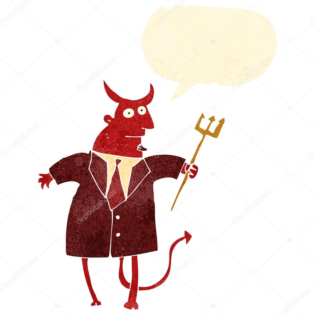 Retro cartoon devil in suit Stock Vector Image by ©lineartestpilot ...
