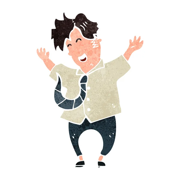 Retro cartoon happy man — Stock Vector © lineartestpilot #29038527