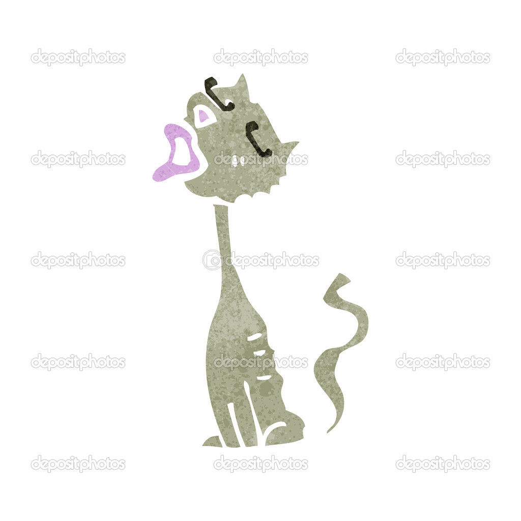 Retro cartoon cat Stock Vector by ©lineartestpilot 29034409