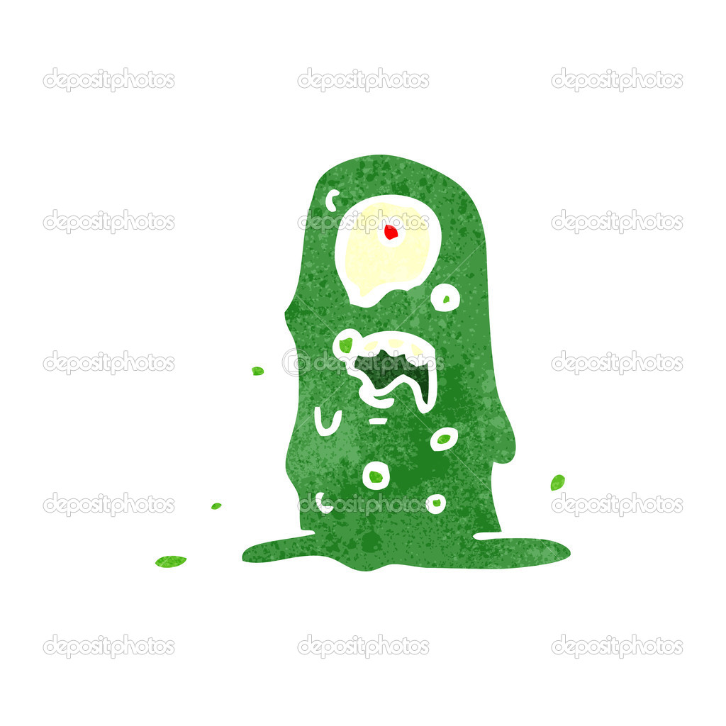 Retro cartoon gross blob monster — Stock Vector © lineartestpilot #29034485