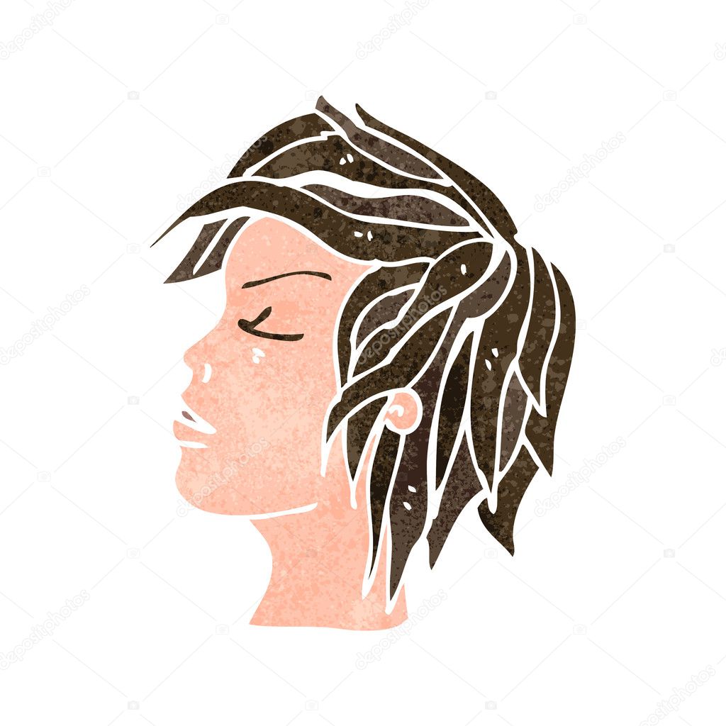Cartoon side view portrait Stock Vector by ©lineartestpilot 29037315