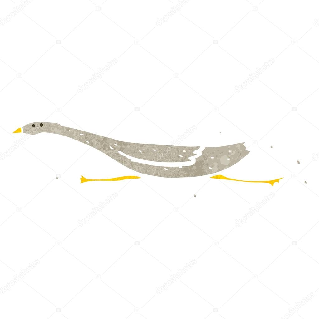 Retro cartoon running goose Stock Vector Image by ©lineartestpilot ...