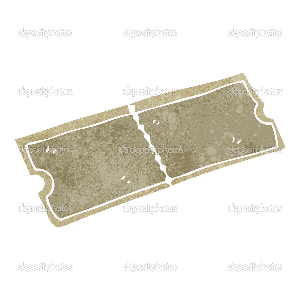 Retro cartoon old ticket Stock Vector by ©lineartestpilot 29044471