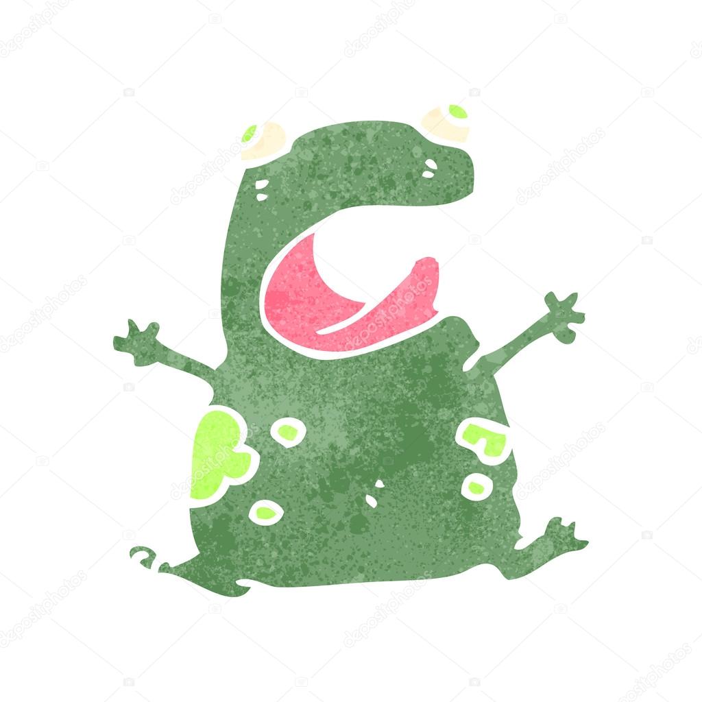 Retro cartoon dancing frog Stock Vector by ©lineartestpilot 29044861