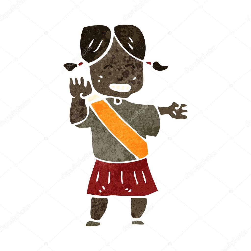 Retro cartoon girl guide Stock Vector Image by ©lineartestpilot #29046637