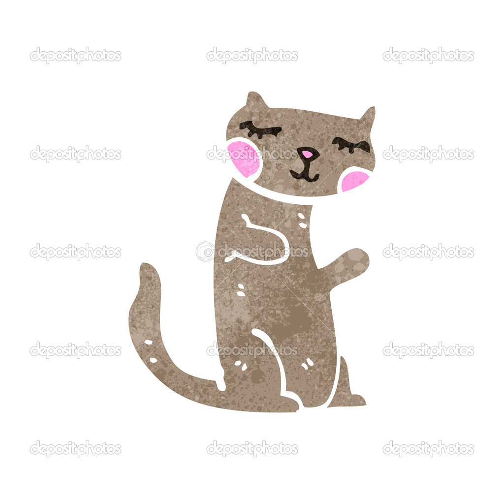 Cute retro cartoon cat Stock Vector Image by ©lineartestpilot #29047591