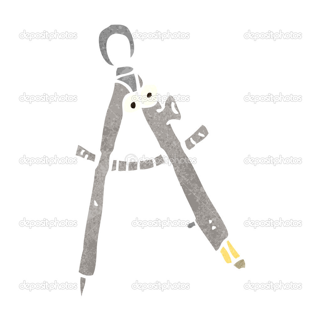 Cartoon maths compass Stock Vector by ©lineartestpilot 29100725