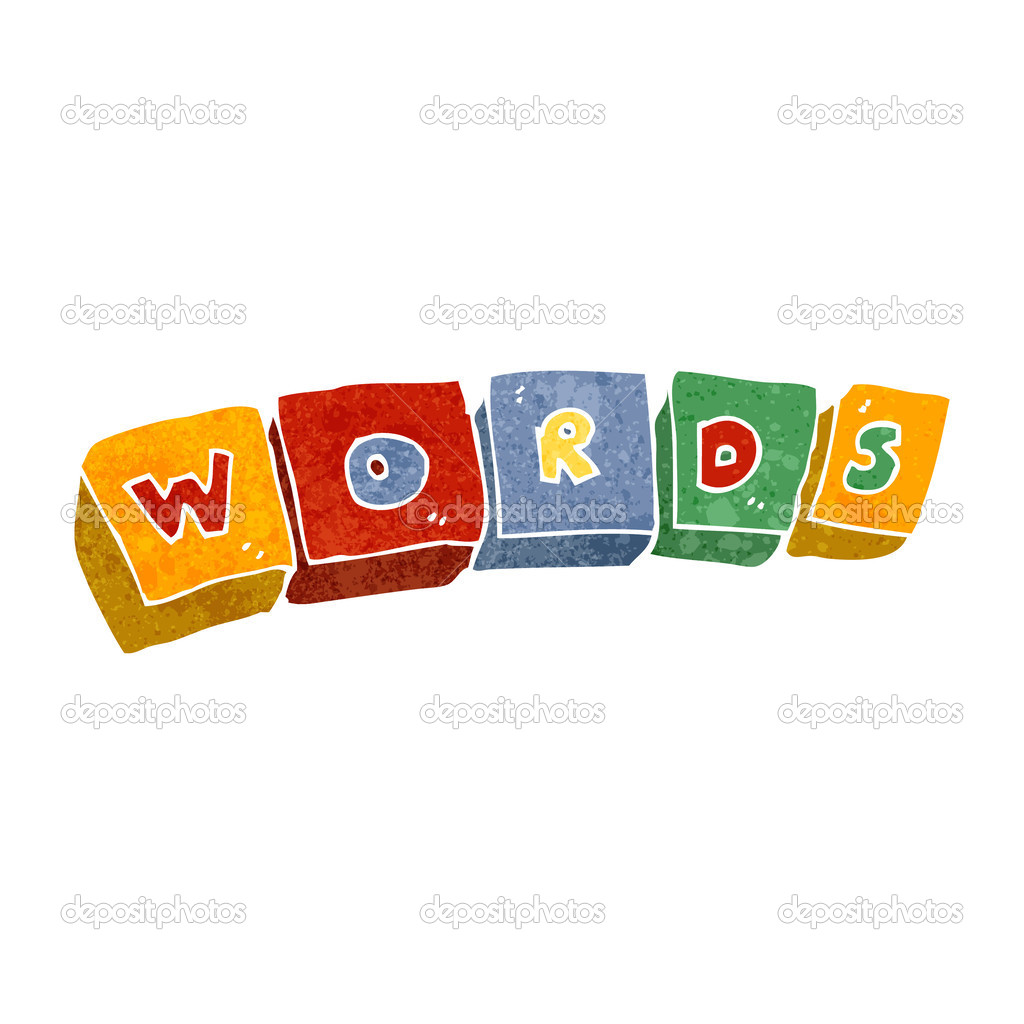 Words cartoon letter block — Stock Vector © lineartestpilot #29105515