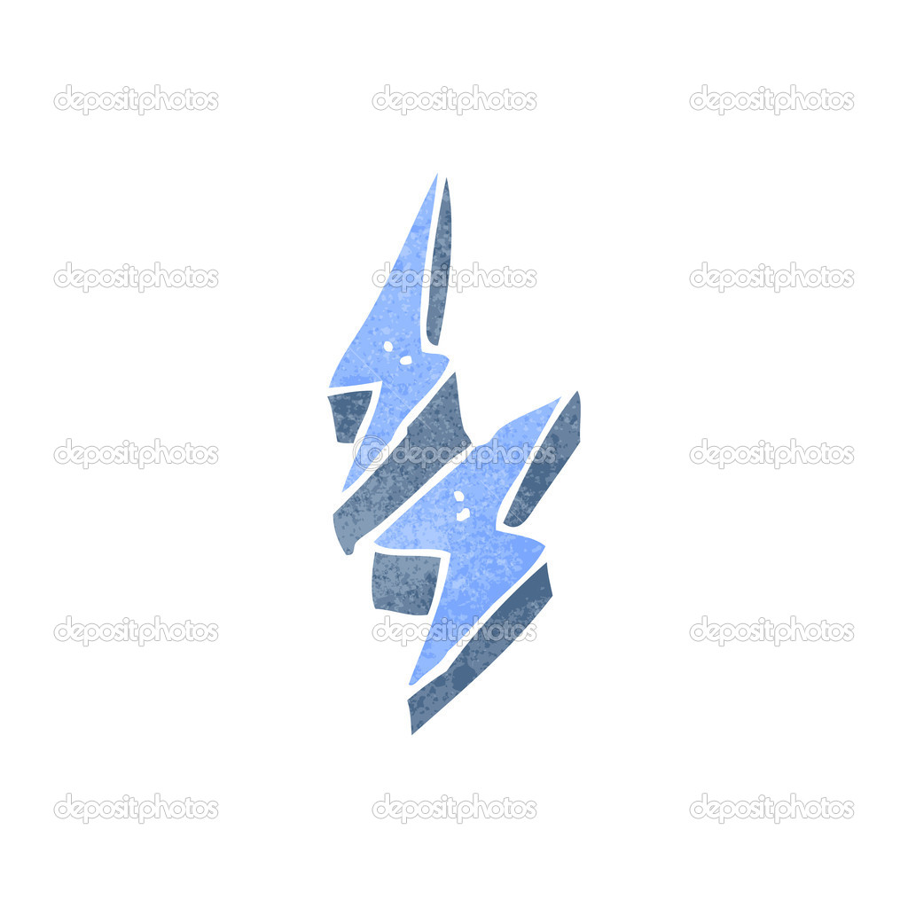 Retro cartoon ice lightning bolts Stock Vector Image by ...