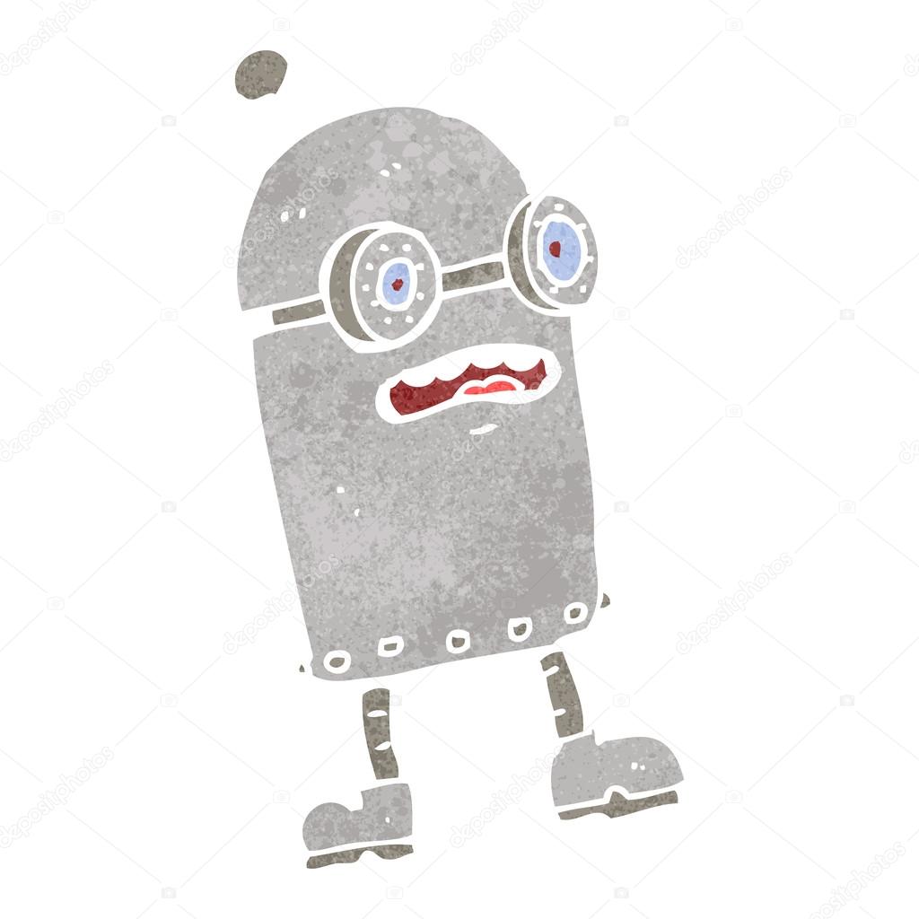 Funny cartoon robot Stock Vector by ©lineartestpilot 29159471