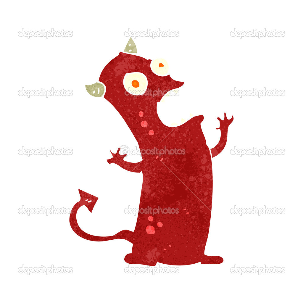 Performing devil cartoon Stock Vector Image by ©lineartestpilot #29169145