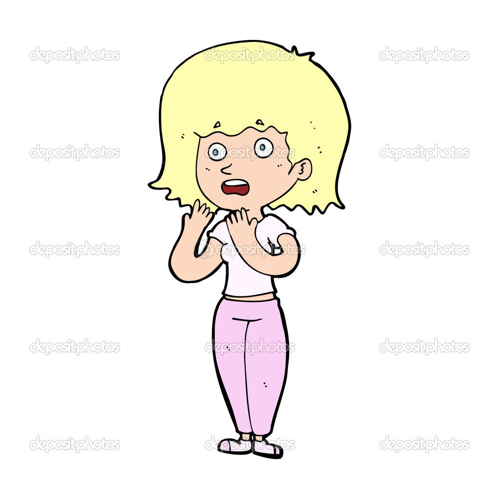 Cartoon shocked woman Stock Vector by ©lineartestpilot #36169725