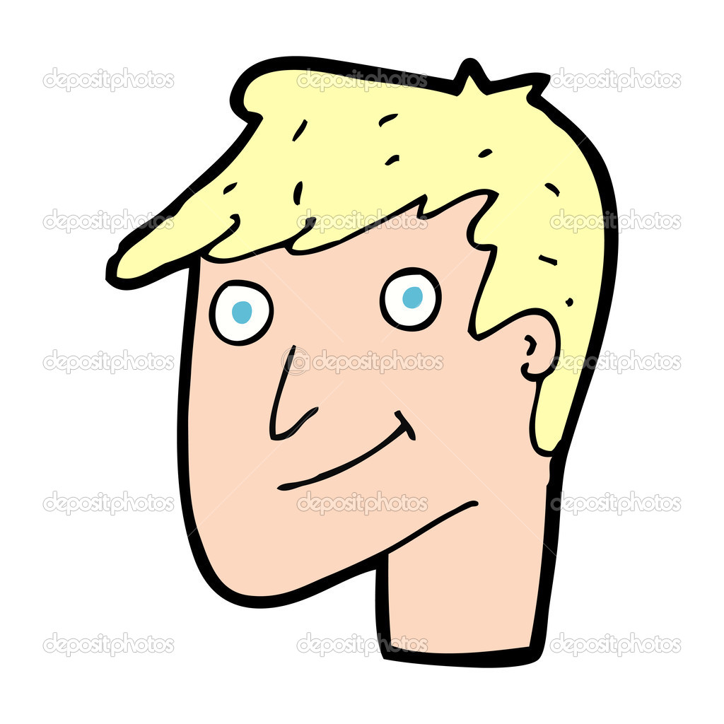 Cartoon man head Stock Vector by ©lineartestpilot 36182903