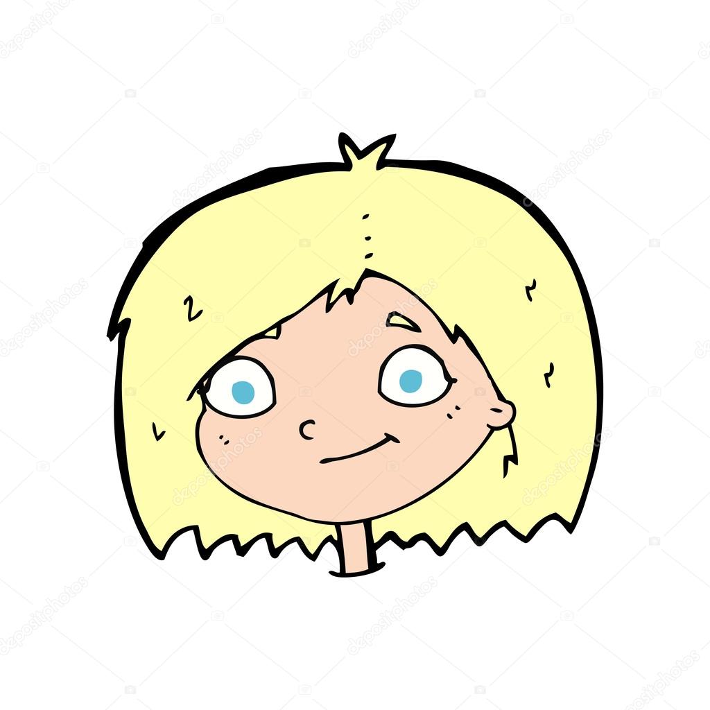 Dibujos animados cabeza femenina Vector de stock por ©lineartestpilot ...