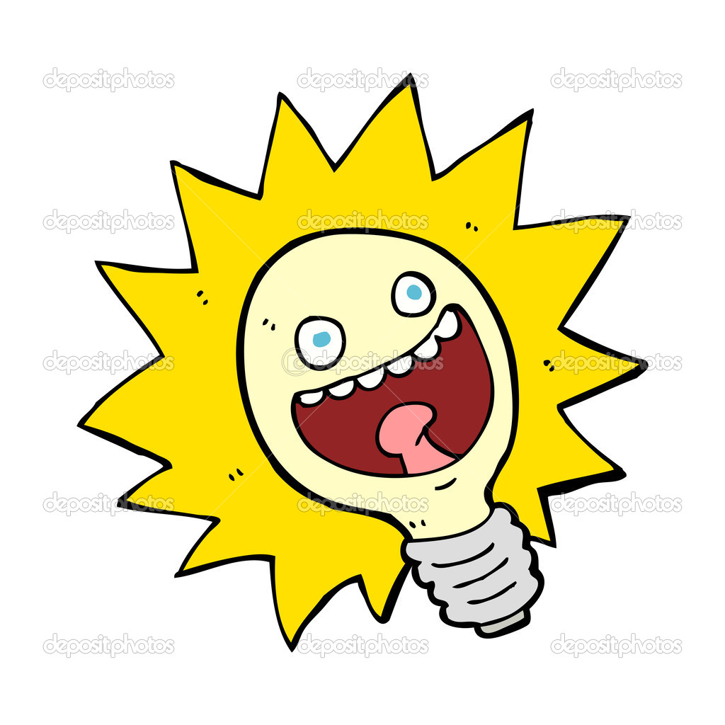 Bombilla de dibujos animados Vector de stock #36211365 de ©lineartestpilot