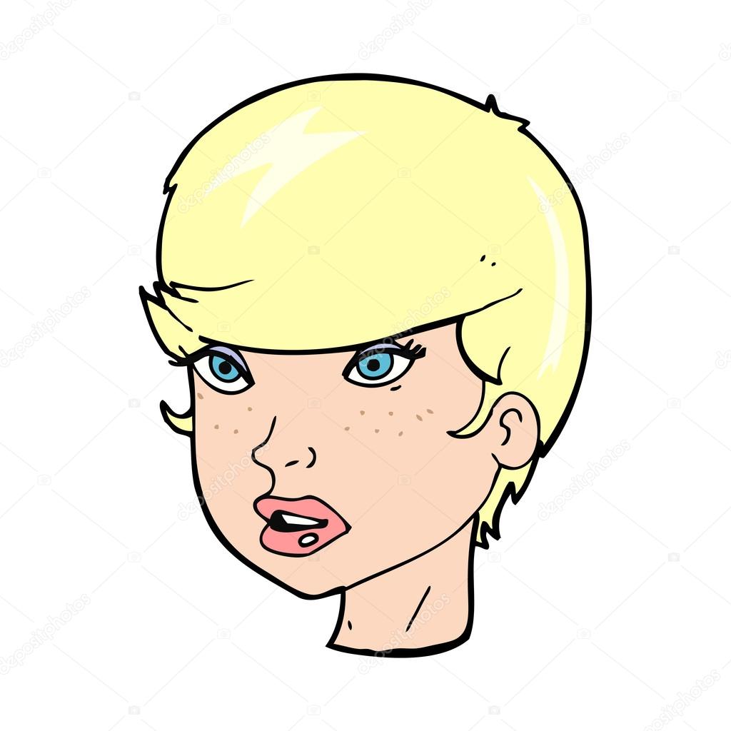 Cartoon woman head Stock Vector Image by ©lineartestpilot #36211821