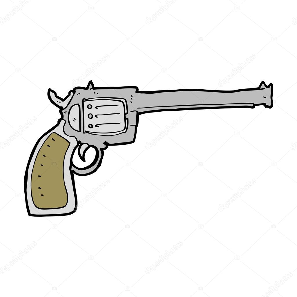 Cartoon revolver — Stock Vector © lineartestpilot #36254717