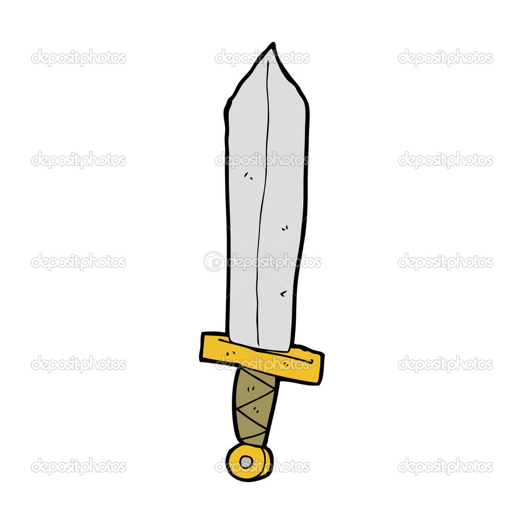 Espada de dibujos animados Vector de stock #36256841 de ©lineartestpilot