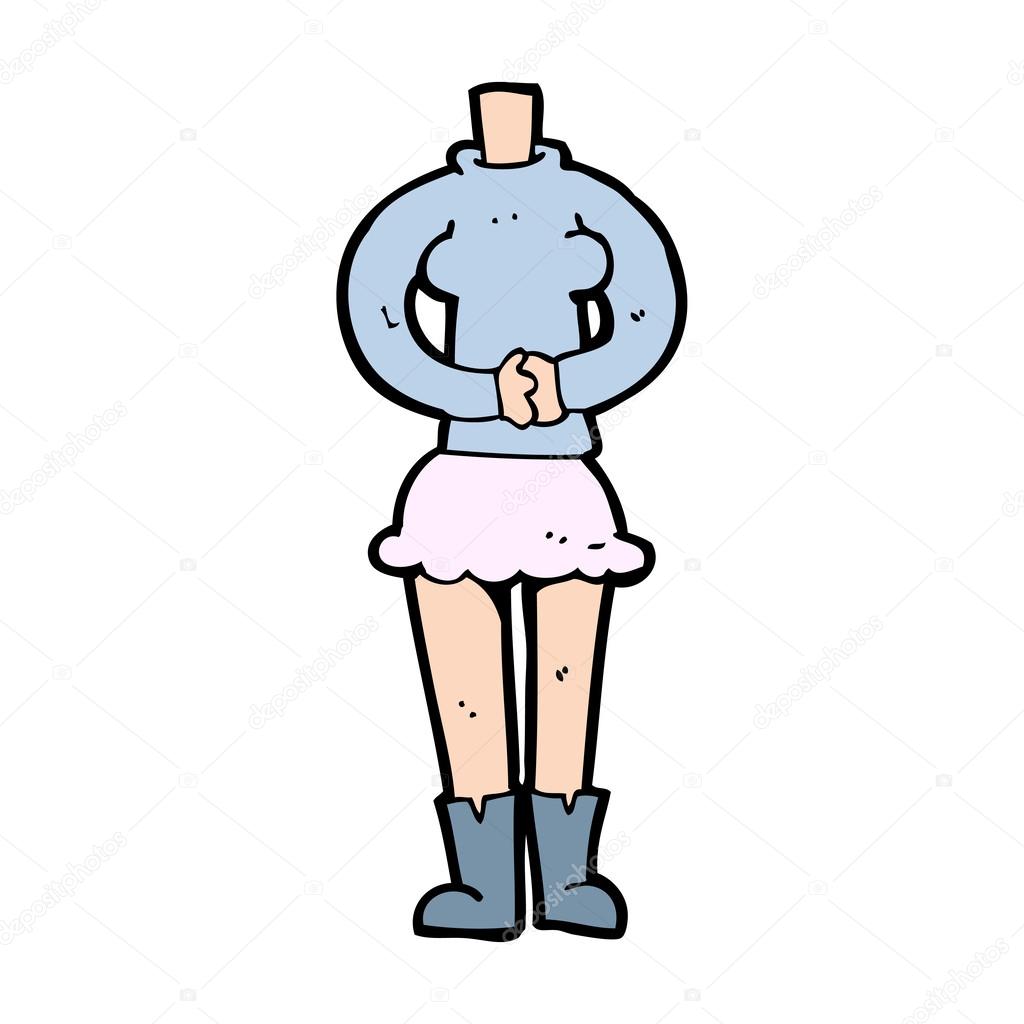 Headless girl cartoon Stock Vector Image by ©lineartestpilot #36257281