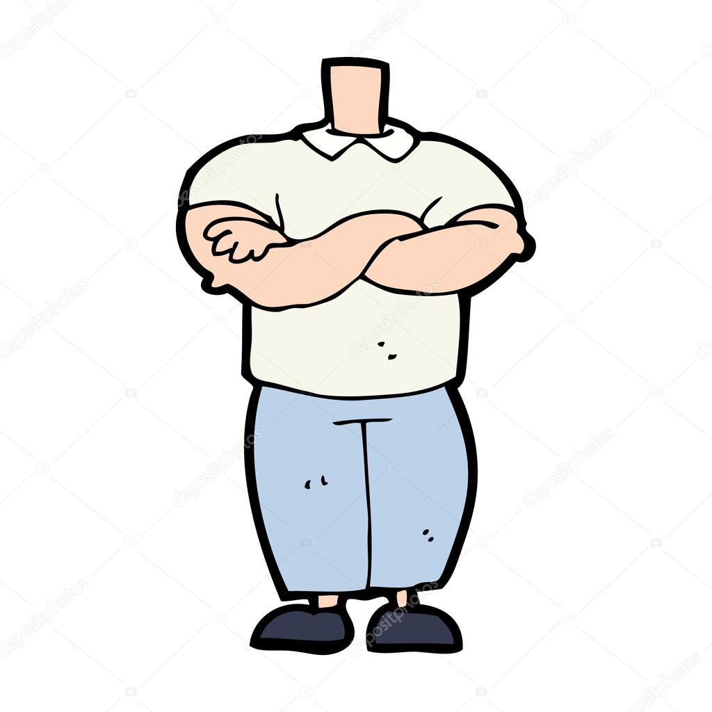 Cartoon headless man Stock Vector by ©lineartestpilot 36257341