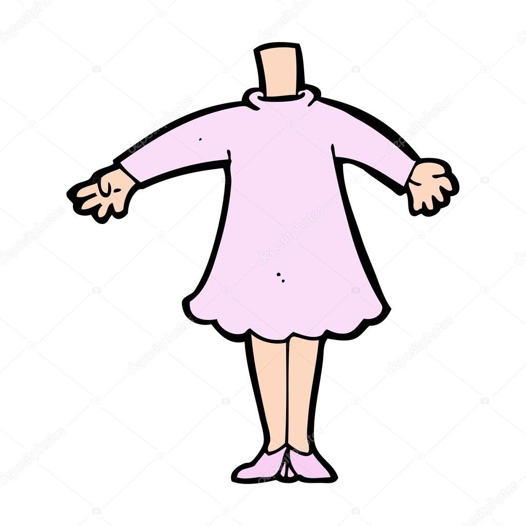 Headless girl cartoon ⬇ Vector Image by © lineartestpilot | Vector ...