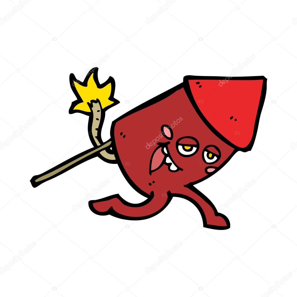 Cartoon funny firework character Stock Vector by ©lineartestpilot 38151607