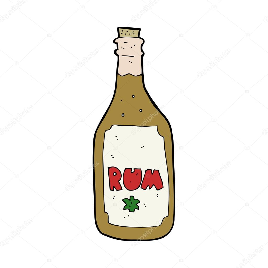 Cartoon rum bottle Stock Vector Image by ©lineartestpilot #38152735