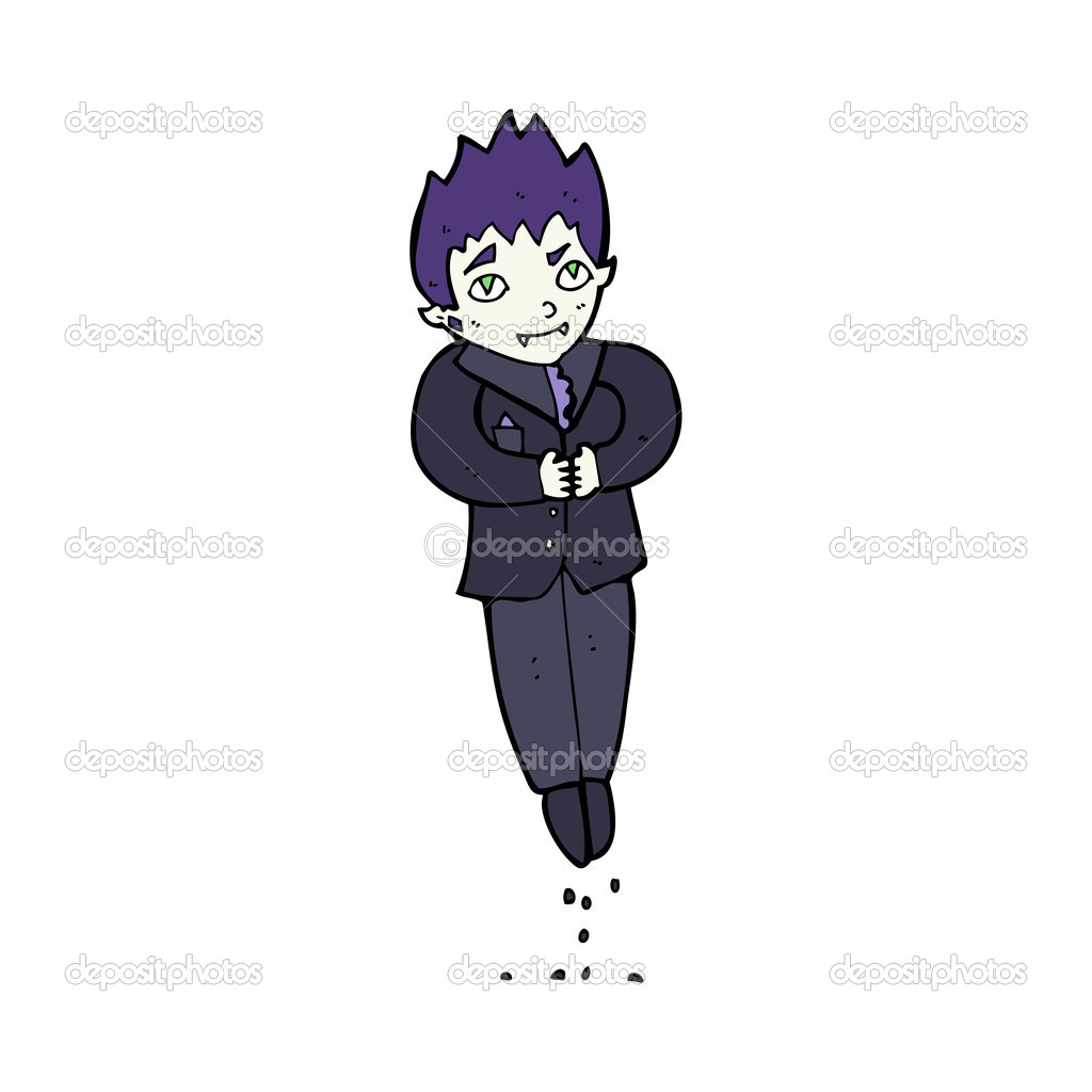 Cartoon floating vampire Stock Vector by ©lineartestpilot 38153819
