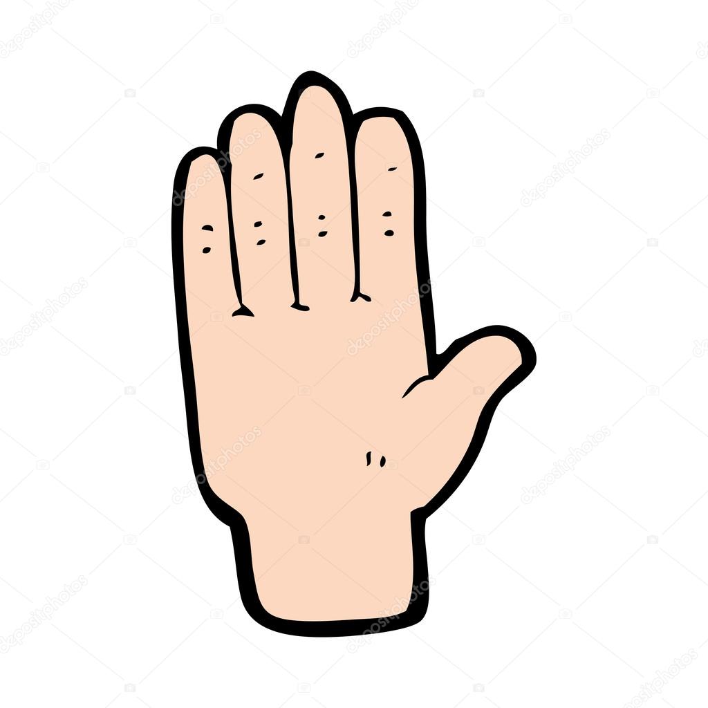 dessin animé main ouverte — Image vectorielle lineartestpilot © #38154653