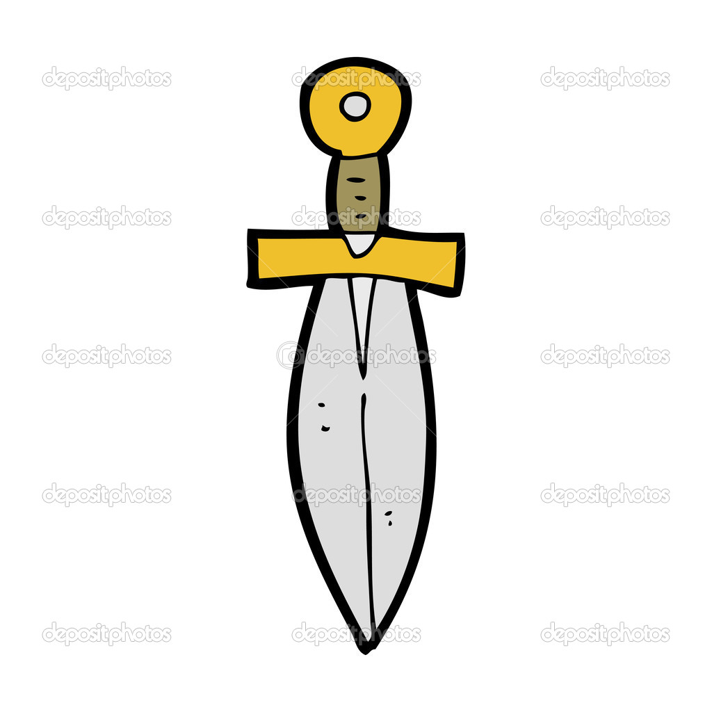 Cartoon old dagger Stock Vector Image by ©lineartestpilot #38160001