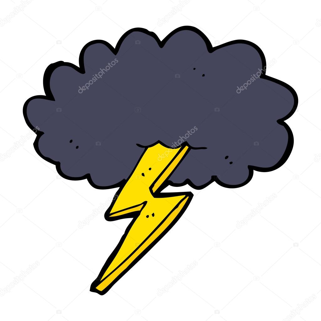Rayo de dibujos animados y nube Vector de stock por ©lineartestpilot ...
