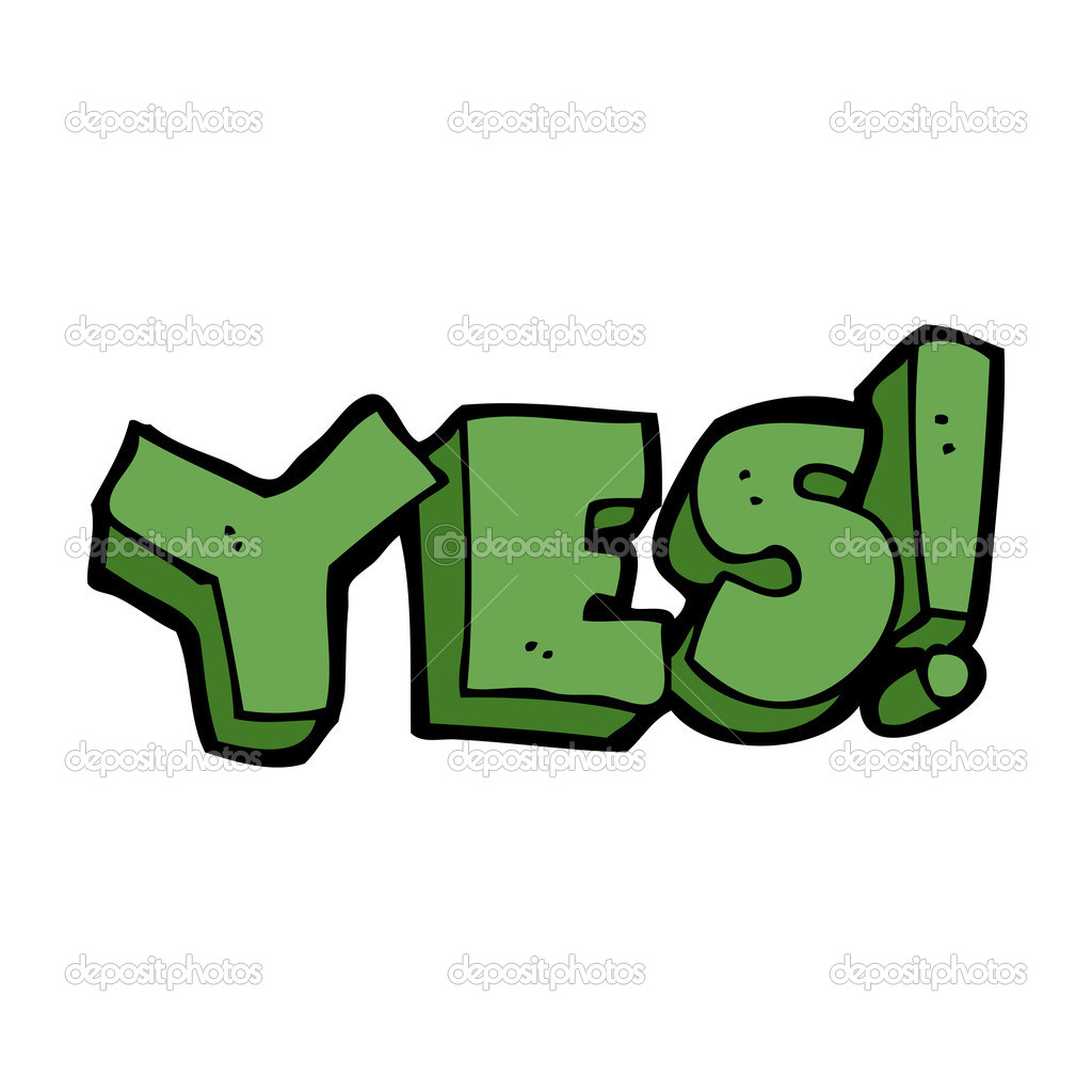 Cartoon yes symbol Stock Vector Image by ©lineartestpilot #38165093