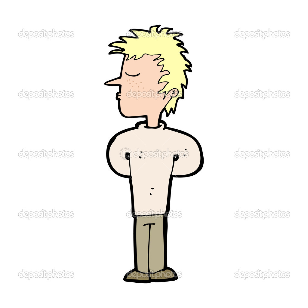 Hombre de dibujos animados ignorando Vector de stock por ...