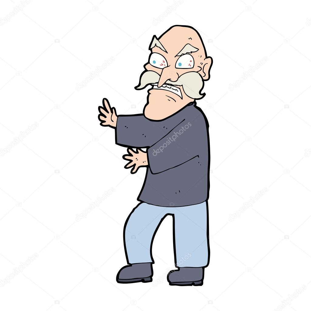 Tecknad arg gammal man vektor av ©lineartestpilot 38173103