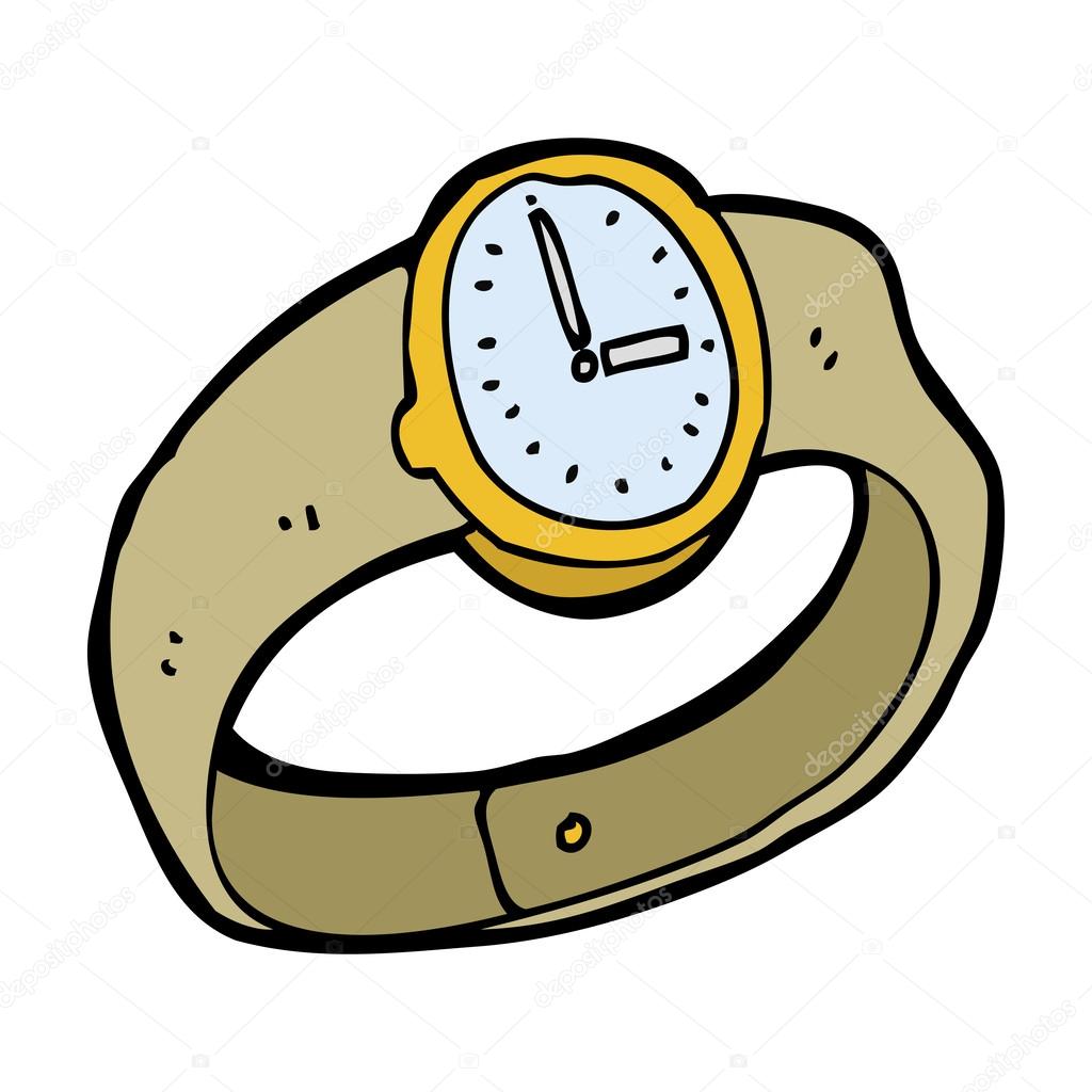 Reloj de pulsera de dibujos animados — Vector de stock #38177111 ...