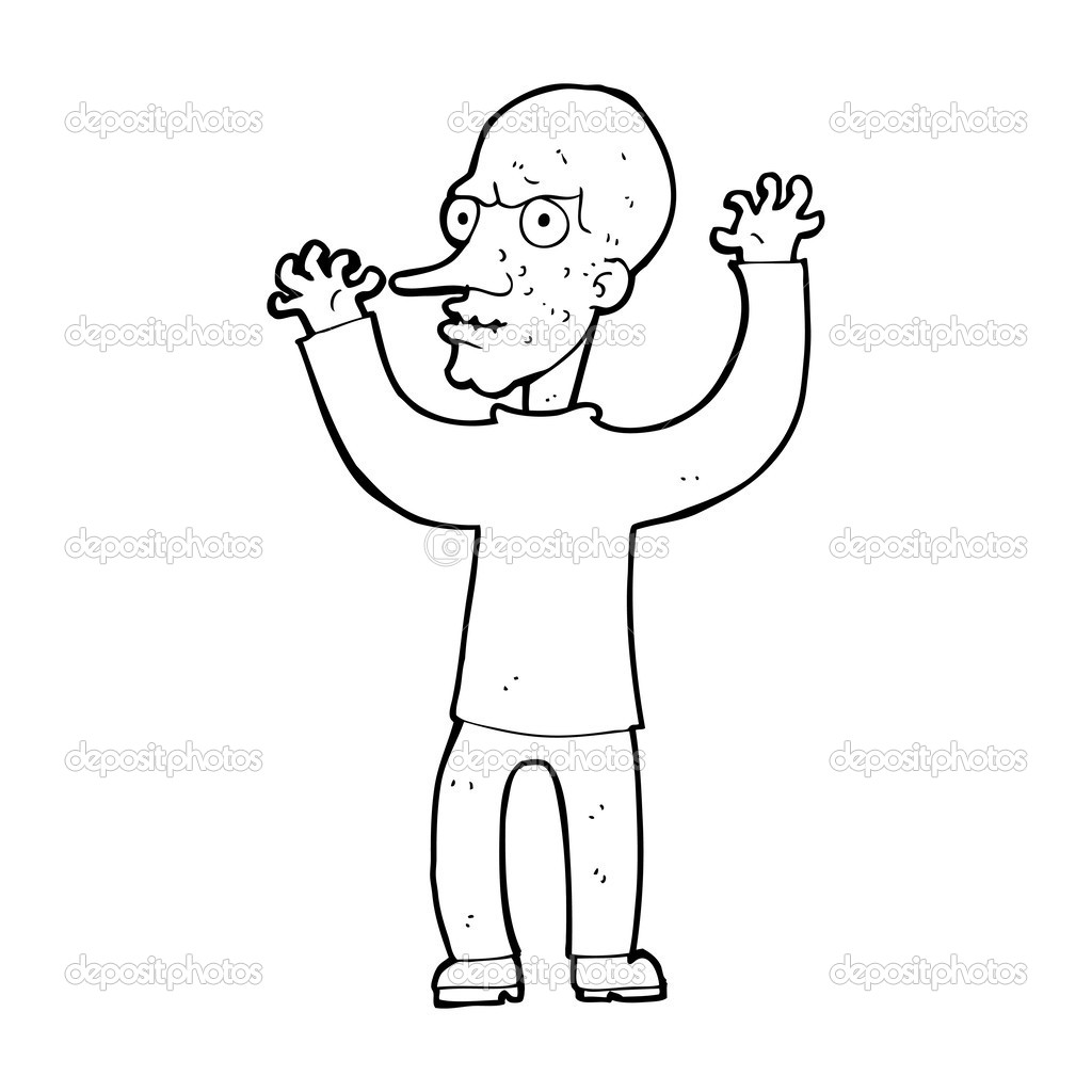 Cartoon mean man Stock Vector by ©lineartestpilot 38417589