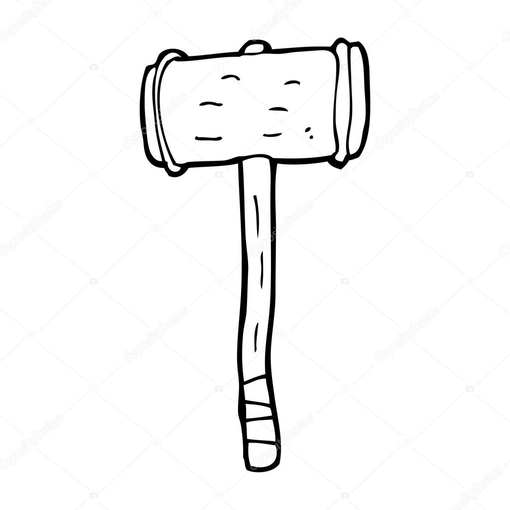Cartoon wooden hammer Stock Vector Image by ©lineartestpilot #38417607